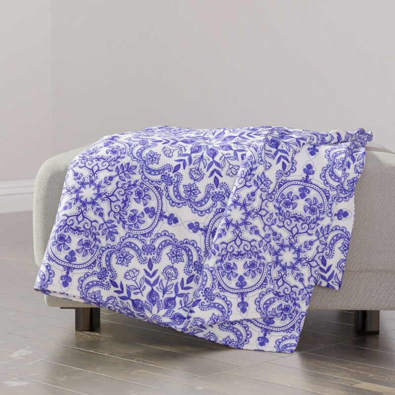Royal Blue Throw Blanket - Etsy