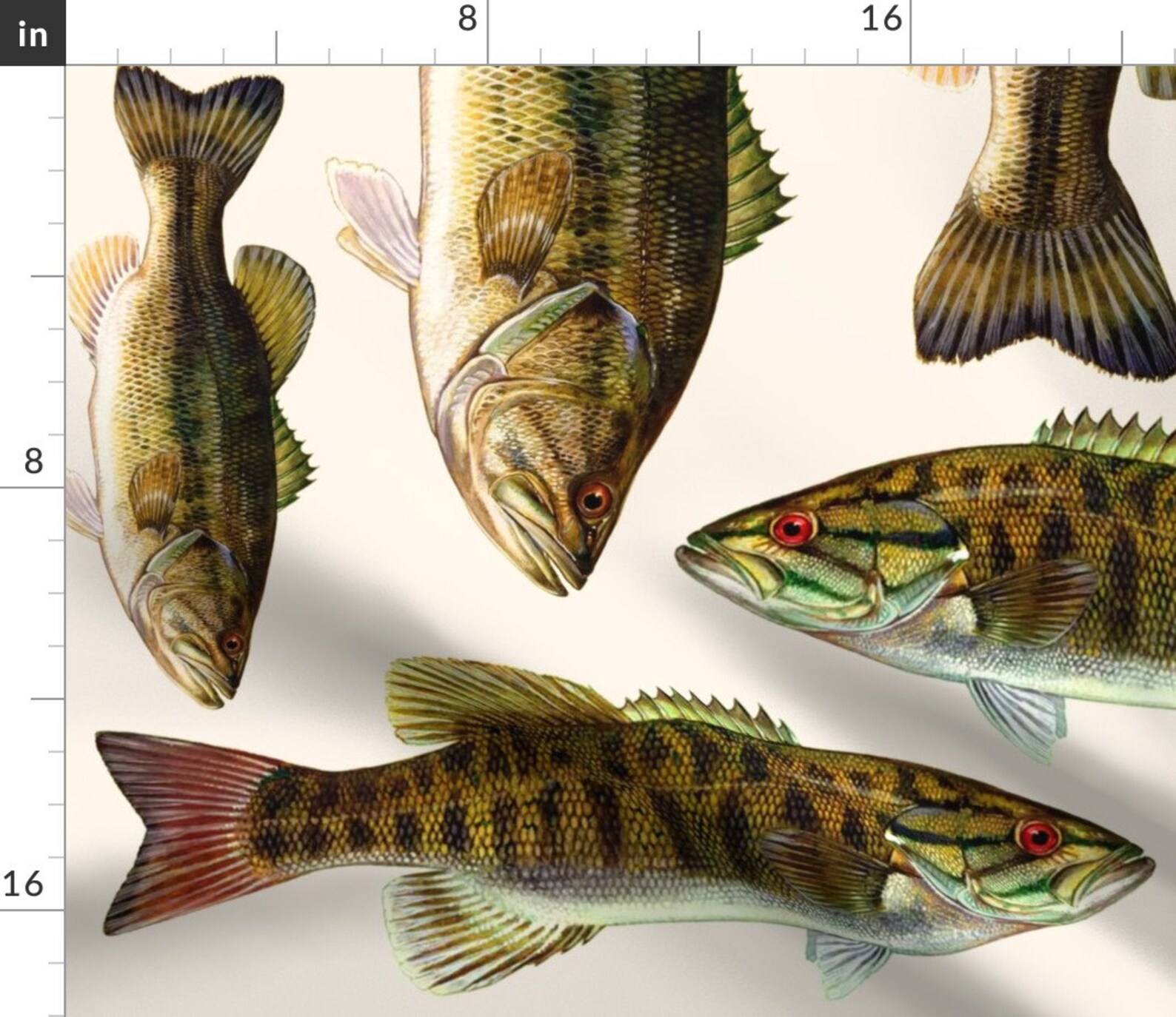 Fishing Curtain Panel Bass Fish by Weavingmajor Freshwater | Etsy