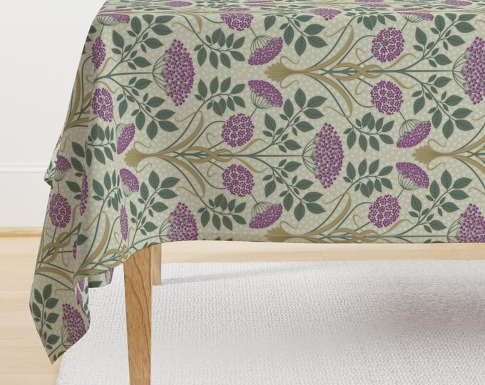 Purple Parsnip Fabric Angelica Gigas by Ekpdesign Wildflower Damask ...