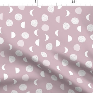 Mauve Moons Curtain Panel Speckled Moon Phases by Ivieclothco Moon ...