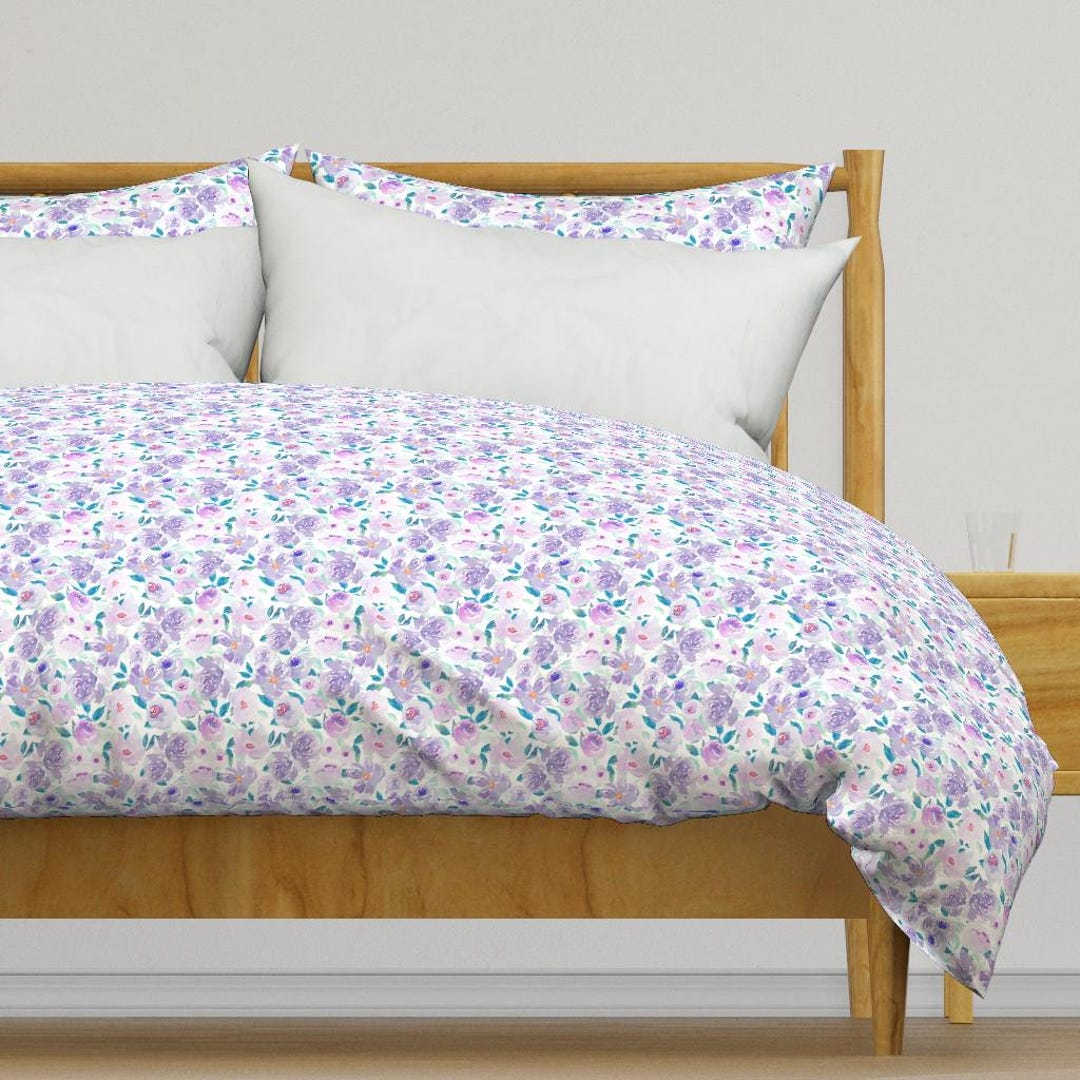 Purple Floral Bedding - Indy Bloom Plumsy B by Indybloomdesign ...