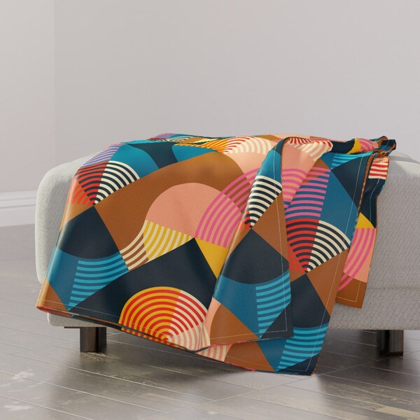 Color Block Blanket - Etsy