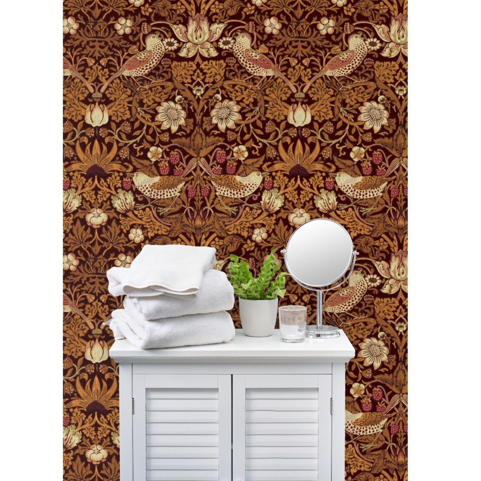 Rust Victorian Non-pasted Wallpaper William Morris Historical ...