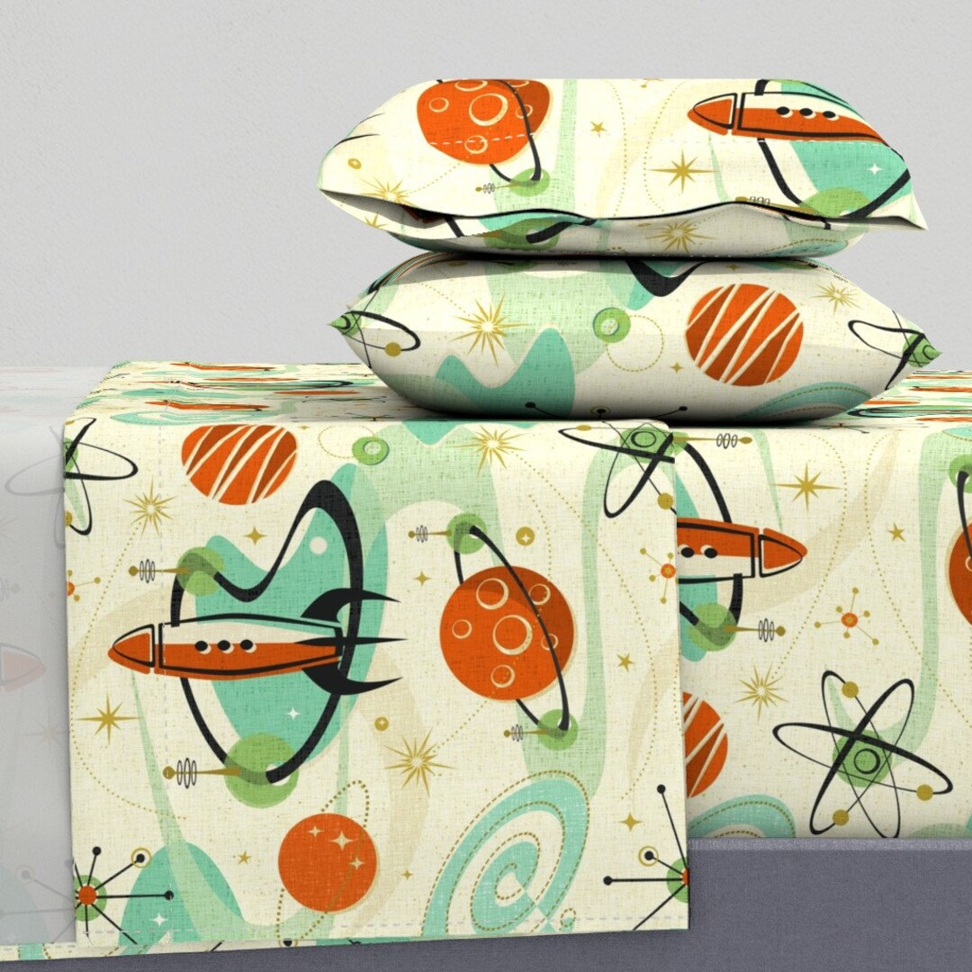 Vintage Style Space Sheets Intergalactic Abstract by Studioxtine Retro ...