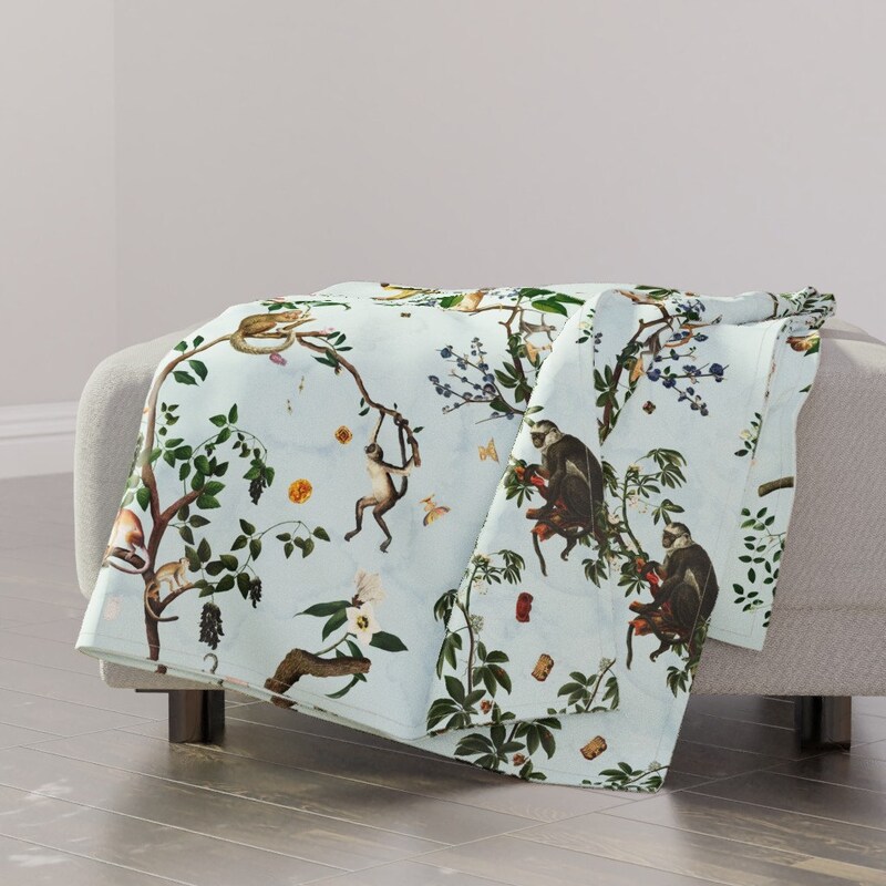 Blue Monkey Blanket - Etsy