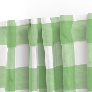 Green Buffalo Plaid Curtain Panel - Spring Green Plaid by Danika ...