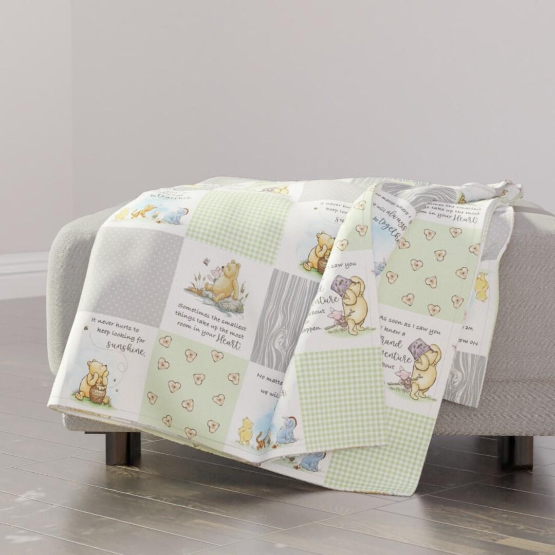 Pooh Cheater Quilt Throw Blanket - Winnie the Pooh Classic by Delish ...