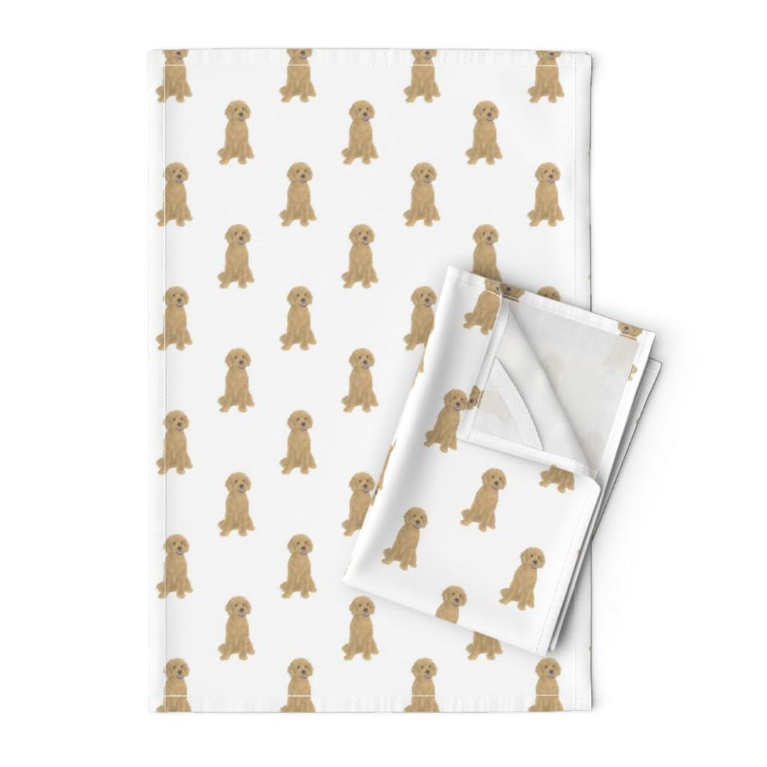 Illustrated Dogs Tea Towels set of 2 Golden Doodle by Theprintsprincess ...