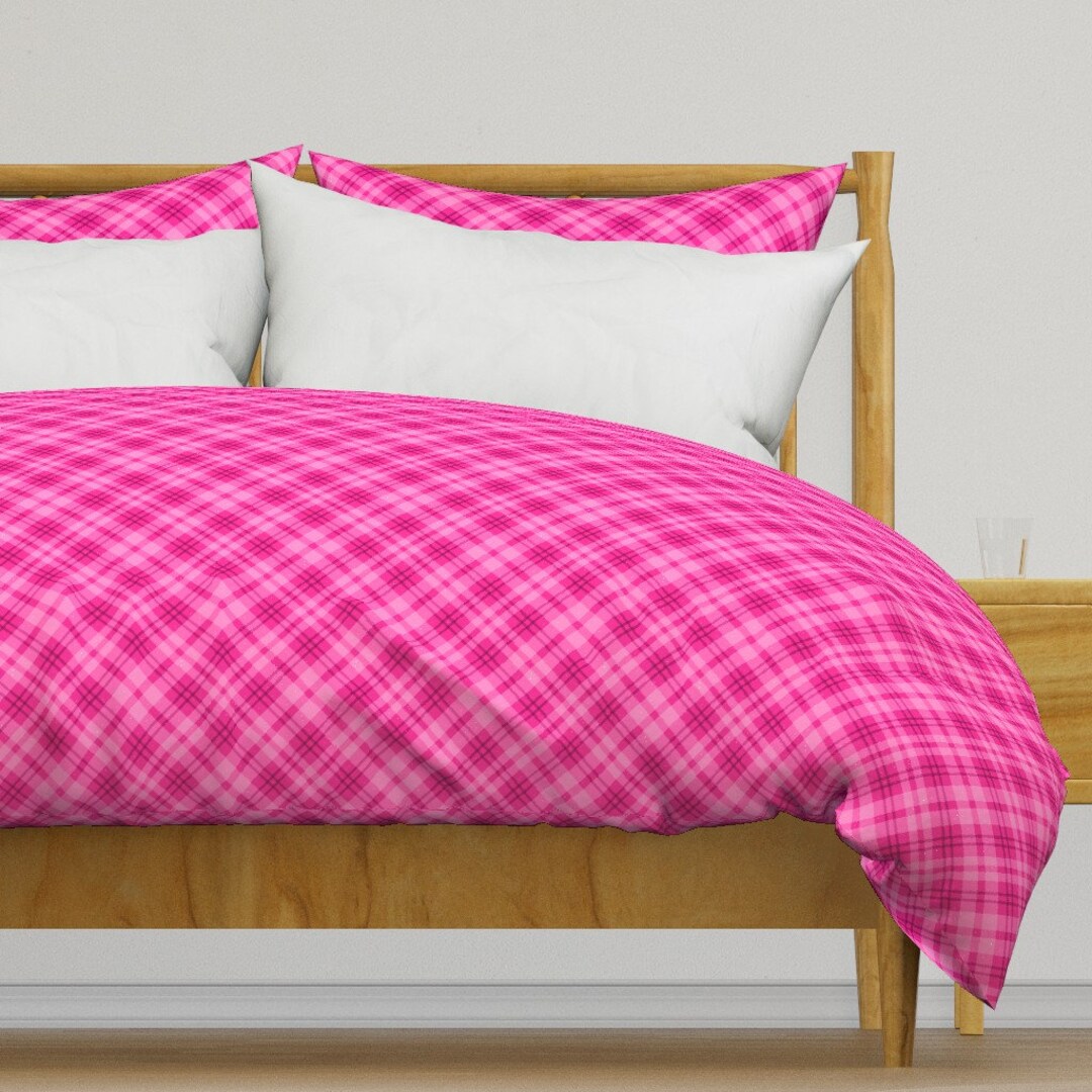 Bright Pink Bedding Pink Tartan Plaid by Spookishdelight Tartan Gingham ...