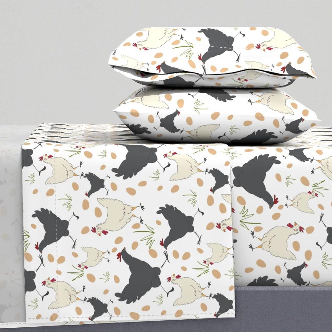 Chickens Sheets - Chickens by Karen_erasmus - Farm Animal Roosters Hens ...