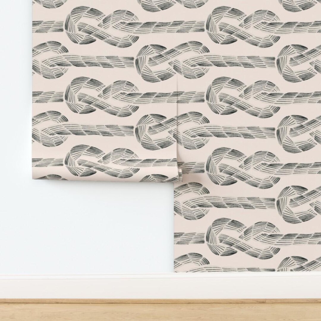 Coastal Non-pasted Wallpaper Knots Boating Summer Nautical - Nautical ...
