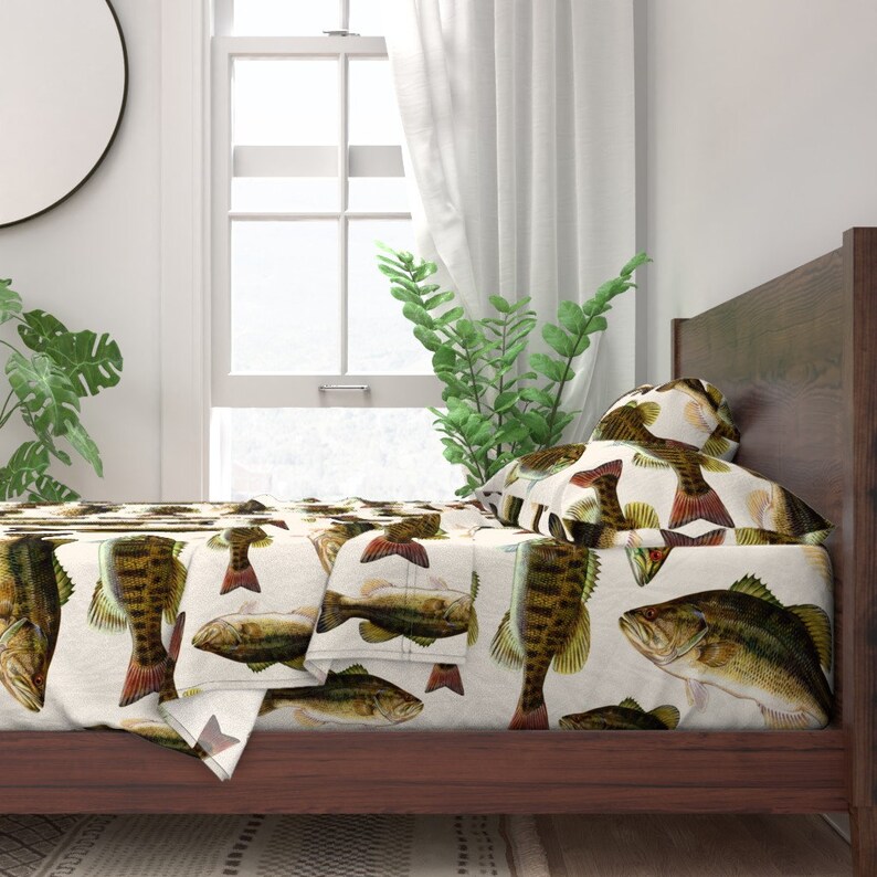 Fishing Sheets Bass Fish by Weavingmajor Freshwater Fish - Etsy