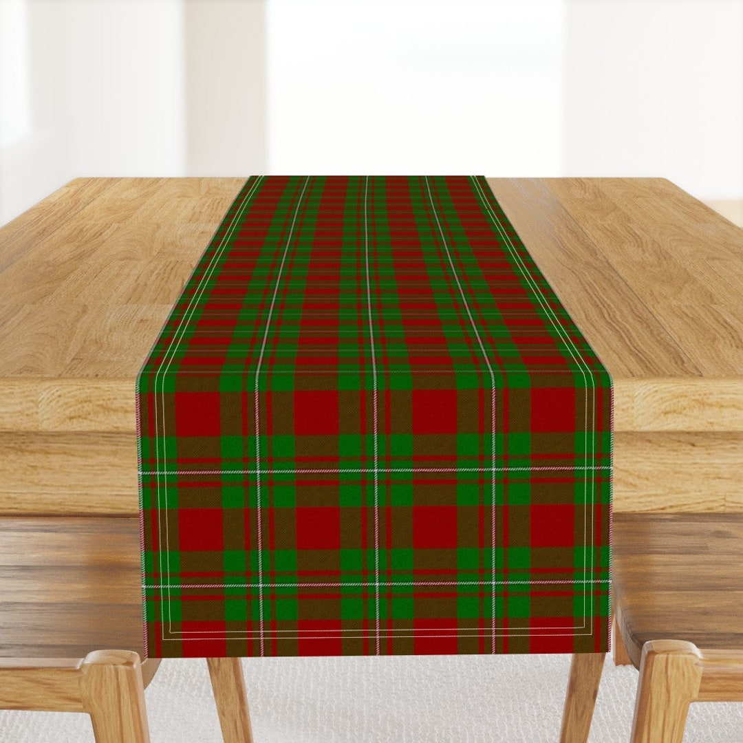 Tartan Table Runner - Red Plaid Macgregor Clan Tartan Scottish Tartan ...