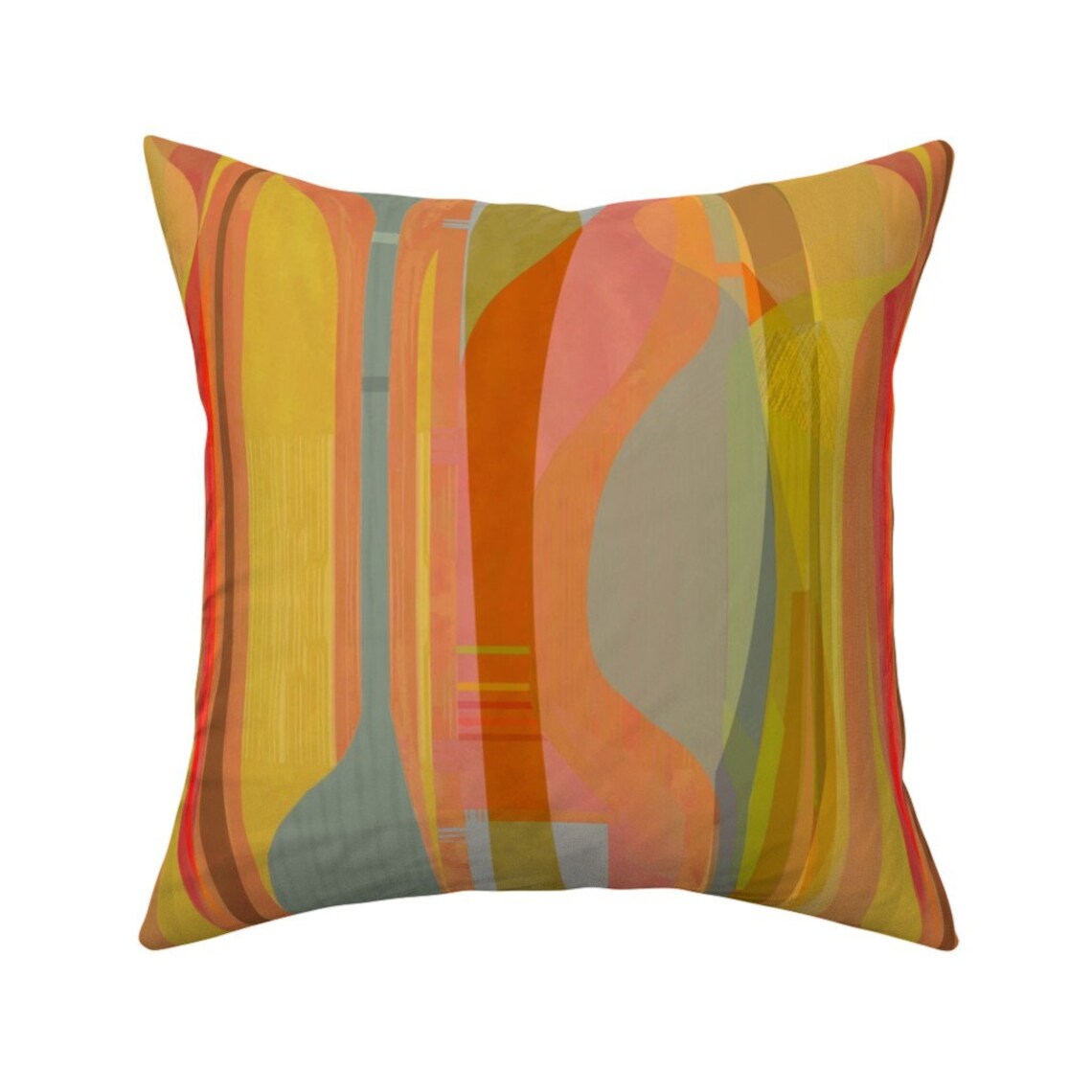 Mod Throw Pillow Mid Century Plateau by Wren_leyland Retro | Etsy