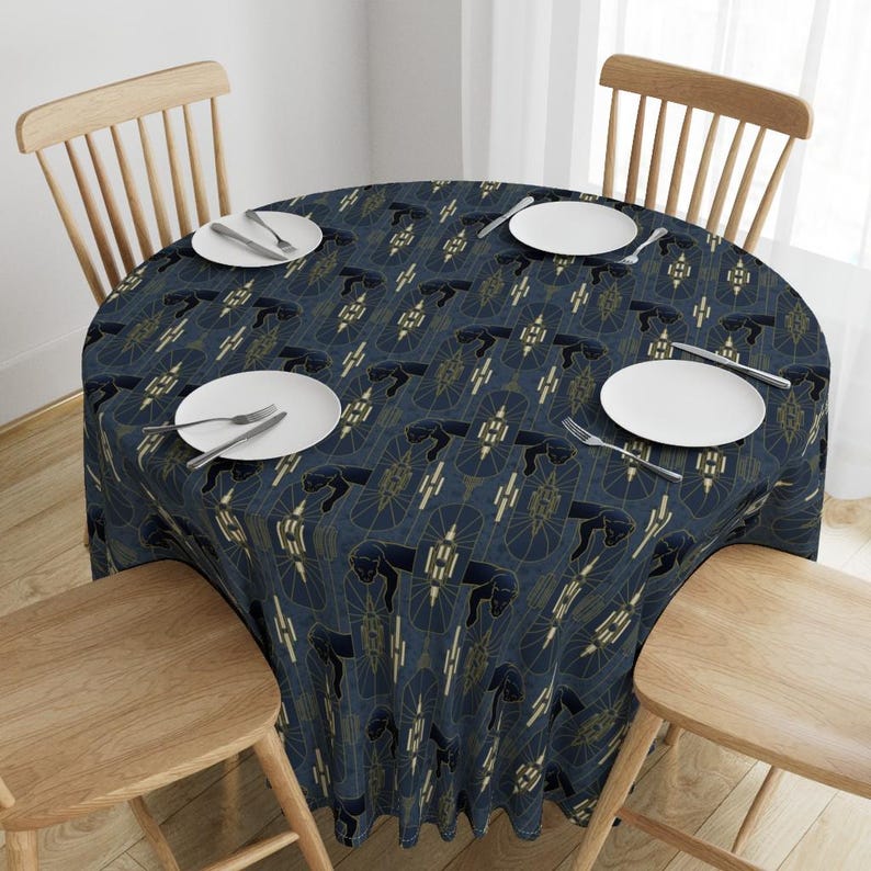 Art Deco Jungle Tablecloth - 1920s Panther by Lucy_conway - 1920s ...