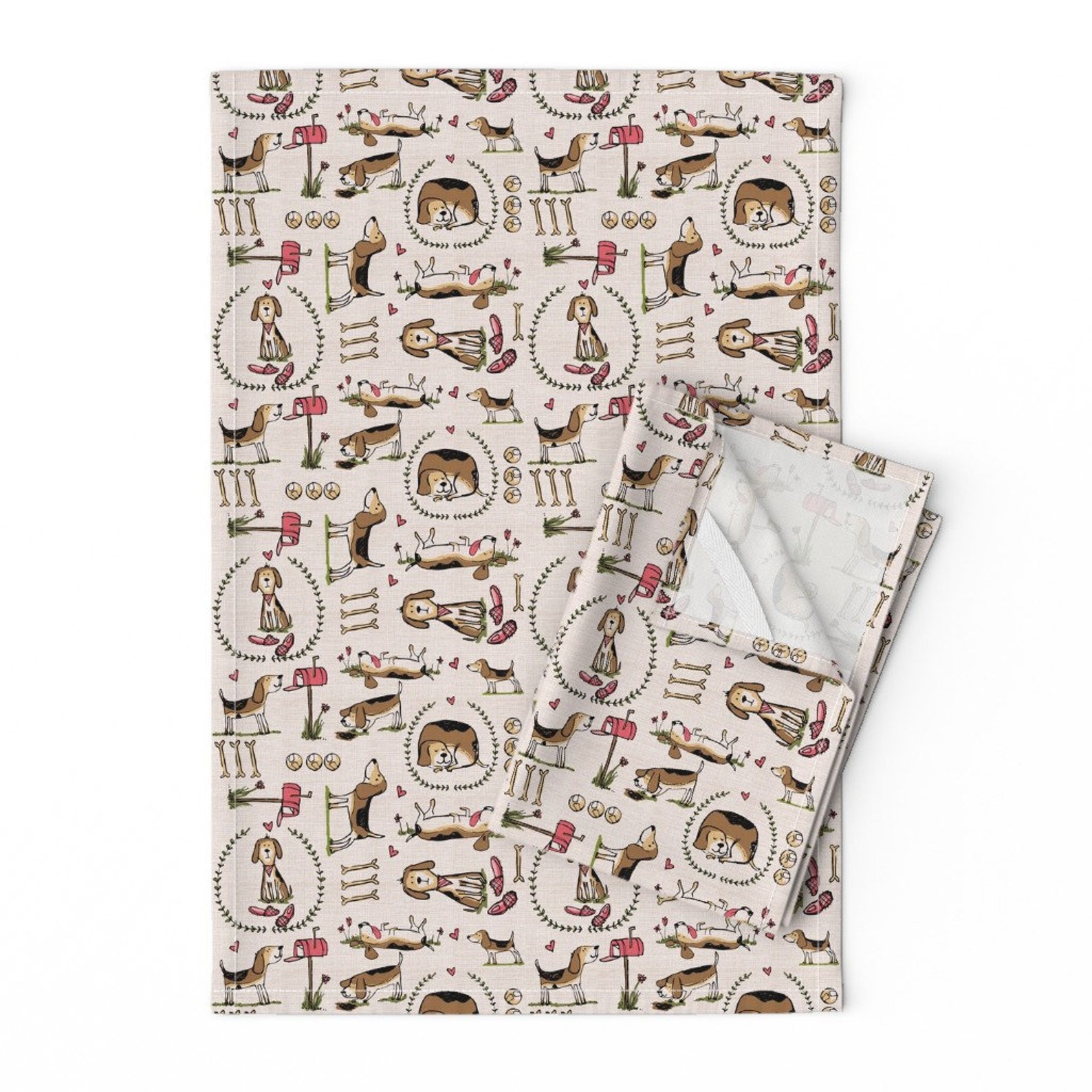 Beagle Tea Towels set of 2 Must Love Beagles by - Etsy