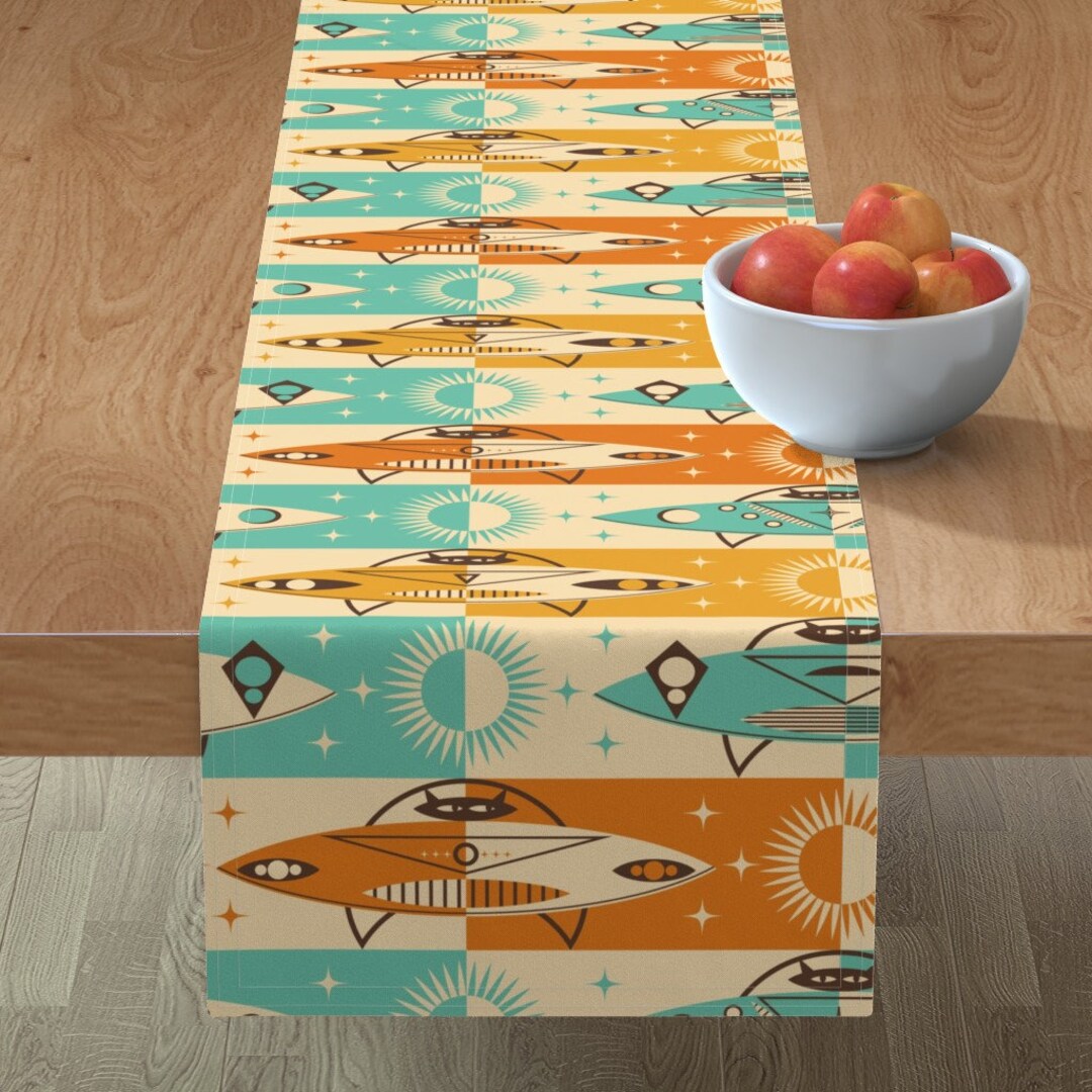 Retro Table Runner Retro Space Cruisin' by Wolflingblue - Etsy