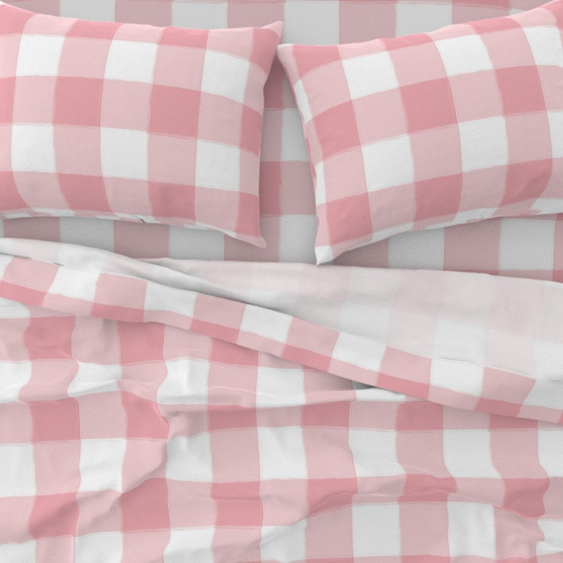 Large Buffalo Check Sheets Large Pink Buffalo Check by - Etsy