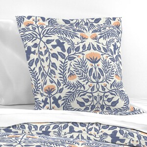 Bluebird Damask Bedding - Bluebirds by Sofigraceillustration - Dusty ...