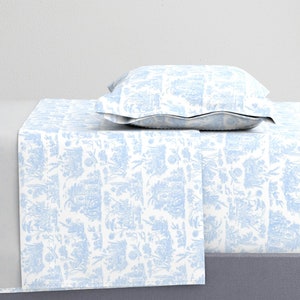 Baby Blue Toile Sheets Marseilles Toile by - Etsy