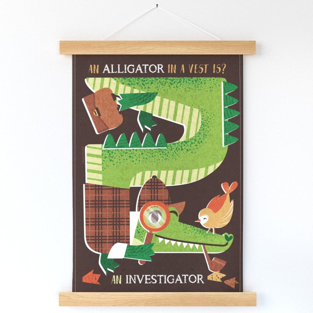 Dad Joke Wall Hanging Alligator Investigator by Selmacardoso Retro ...