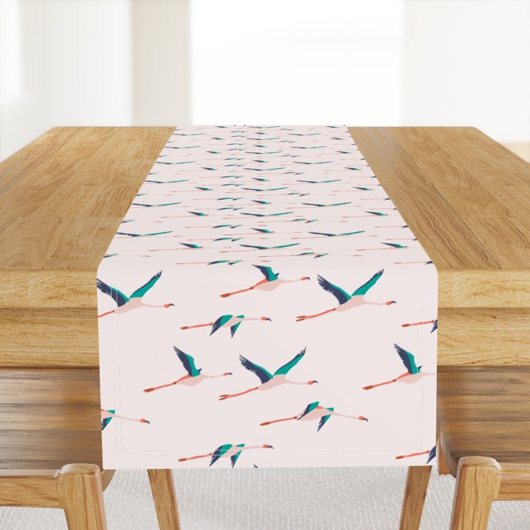 Flamingos Table Runner - Flamingo_peach by Holli_zollinger - Exotic ...