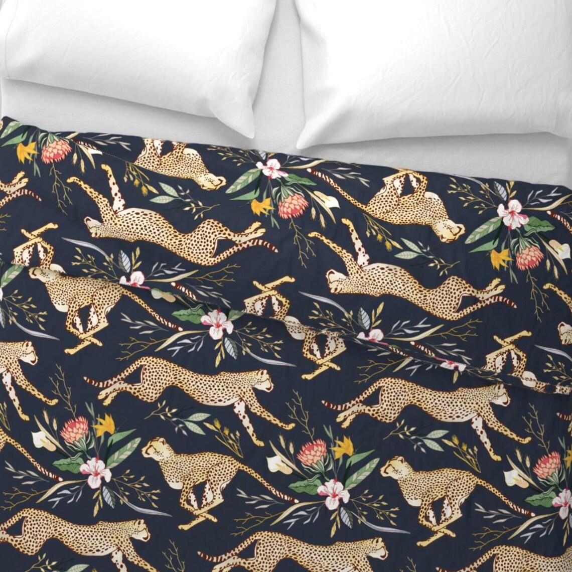 Running Cheetahs Bedding - Cheetahs in Safari by Perrinphilippa ...