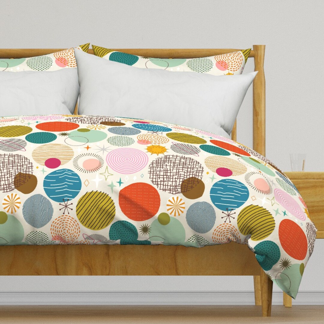 Mid Century Modern Bedding Time Traveling Thru Space by Katerhees ...