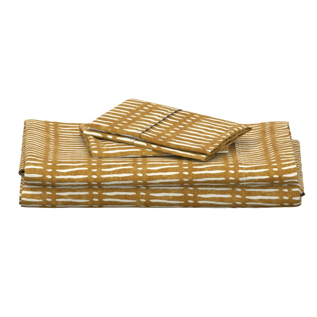 Mustard Mudcloth Sheets - Mustard Dashes by Littlearrowdecor - Bohemian ...