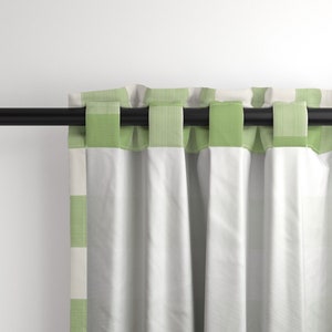 Spring Green Plaid Curtain Panel - Green Buffalo Plaid by Danika ...