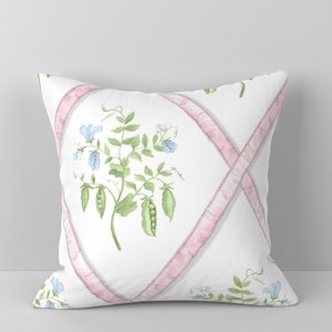 Pink Trellis Throw Pillow - Eloise by Danika_herrick - Ribbons Sweet ...
