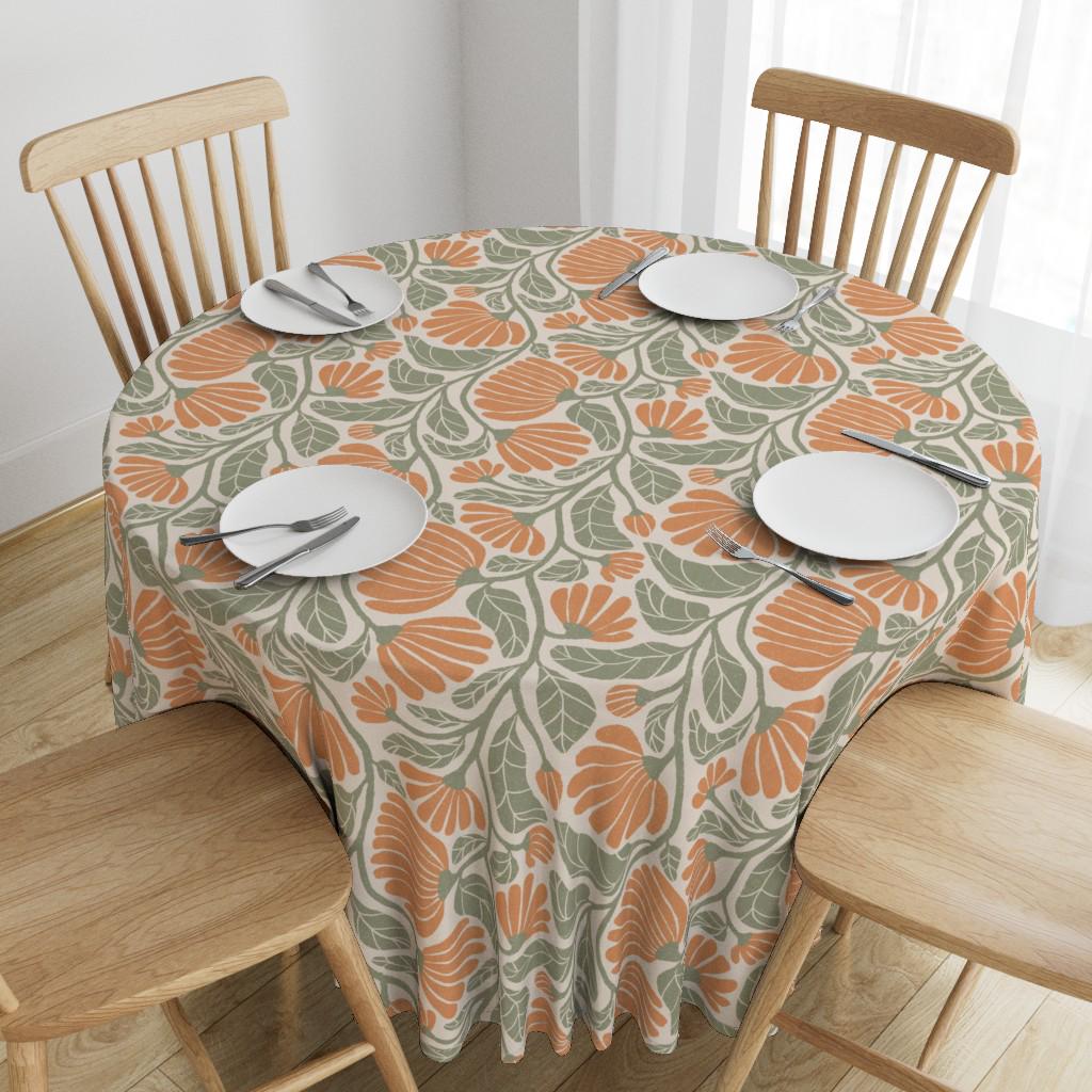Boho Floral Tablecloth - Calendula Floral by Winnie_ho - Modern ...