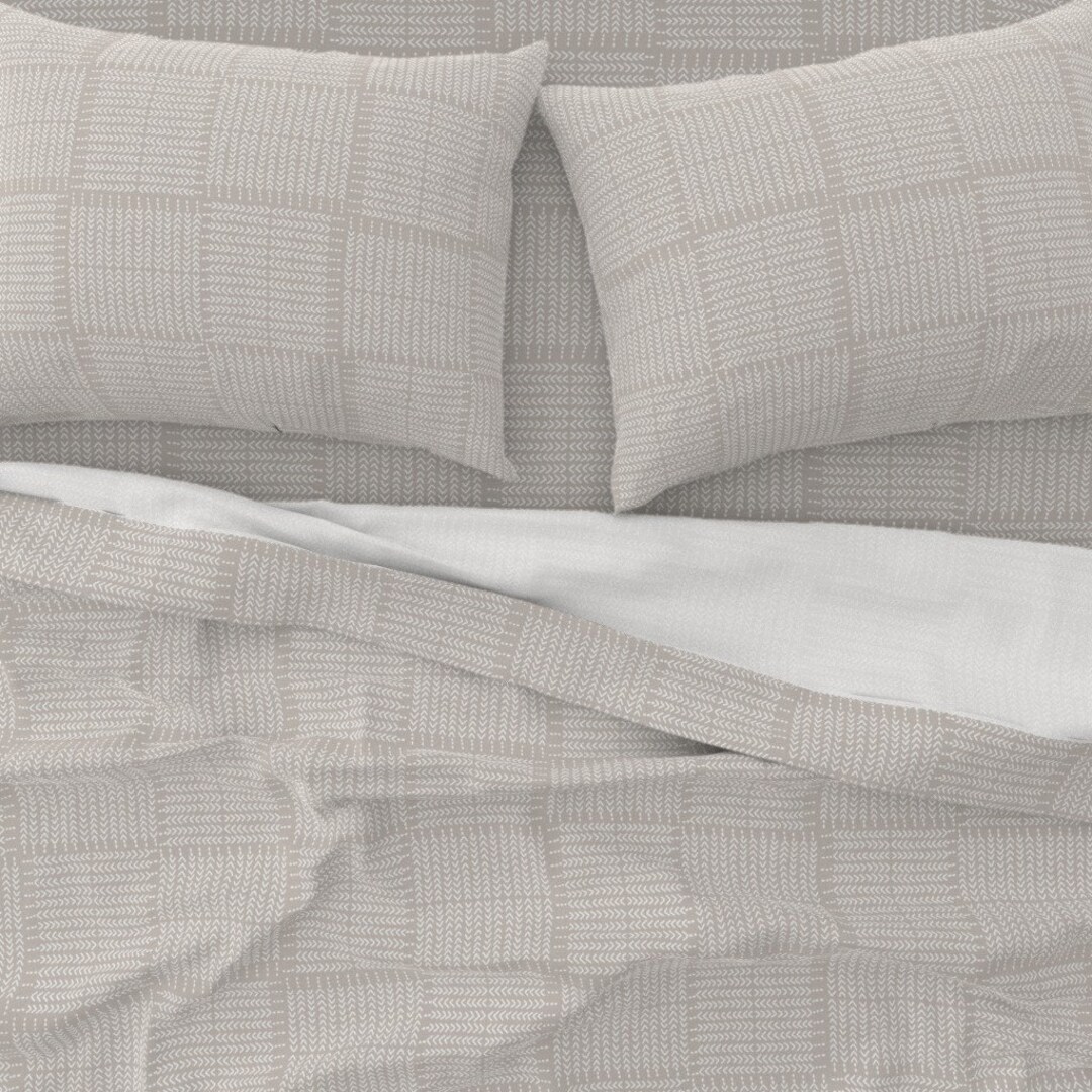 Geometric Beige Sheets Amari Taupe by Onesweetorange - Etsy