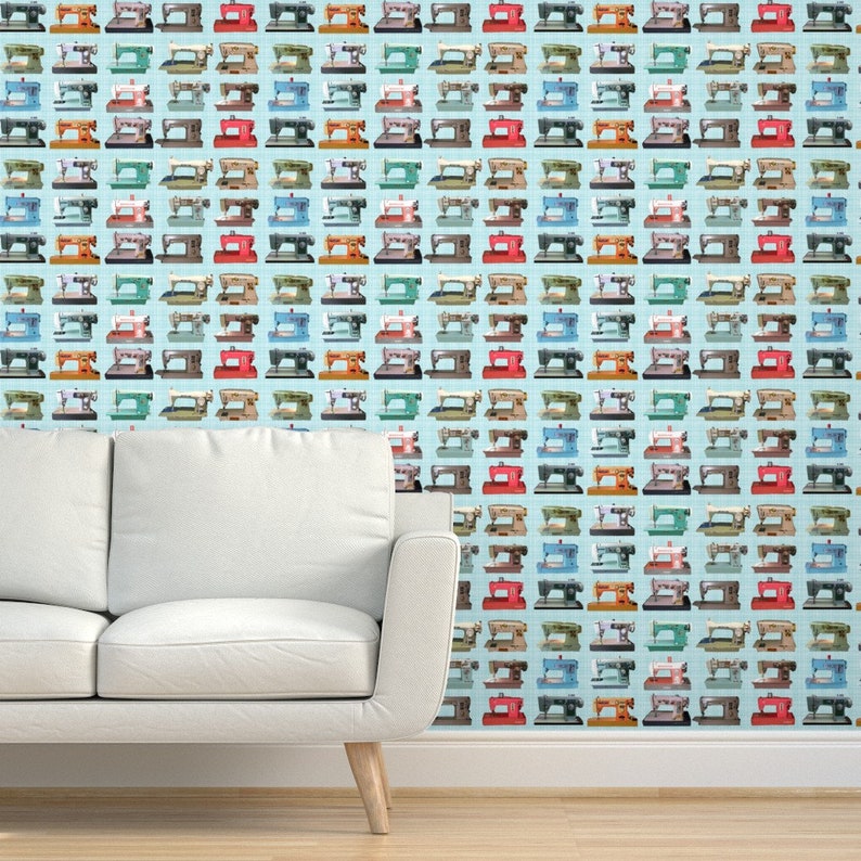 Vintage Machines Commercial Grade Wallpaper Sewing Machines - Etsy