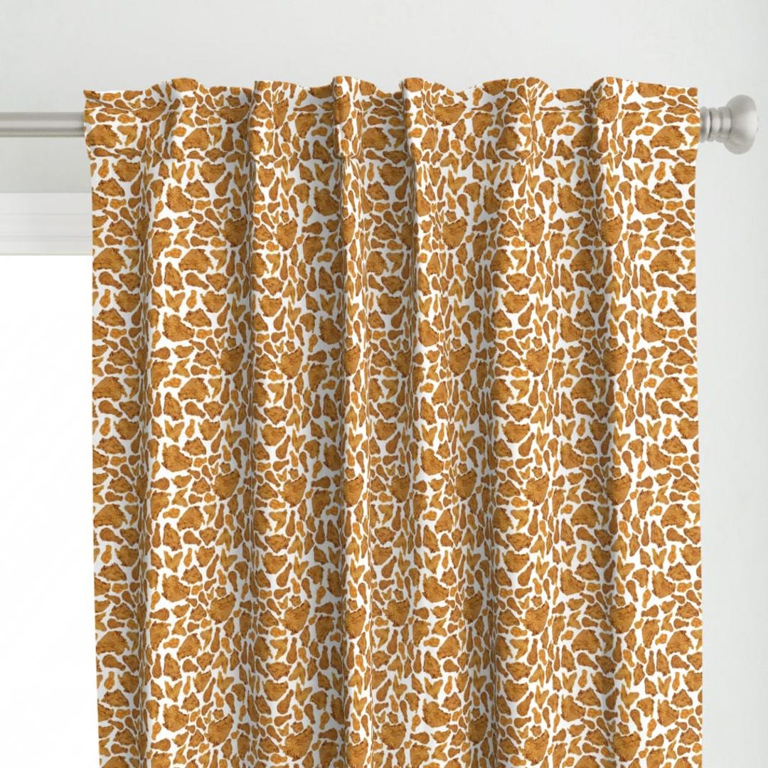 Food Curtain Panel - Fried Chicken by Sufficiency - Wing Dinner Chicken ...