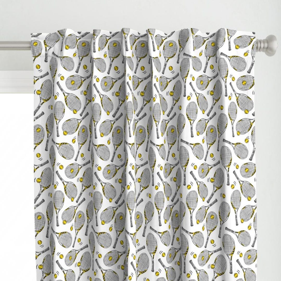 Tennis Curtain Panel - Tennis Rackets - Sport Game by Revista - Sport ...