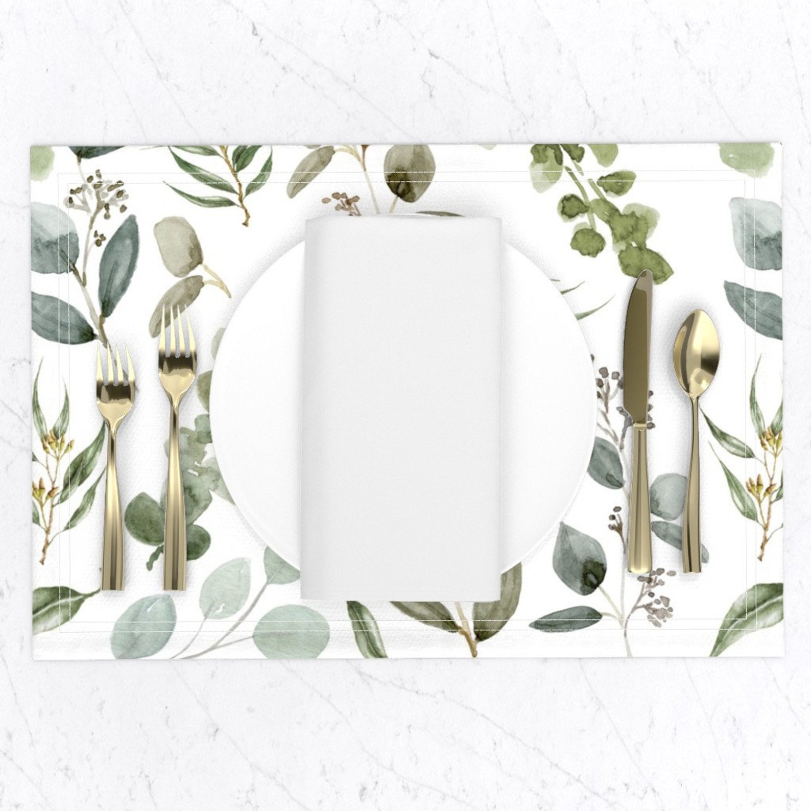 Australian Botanical Placemats set of 2 Earthy Eucalyptus - Etsy
