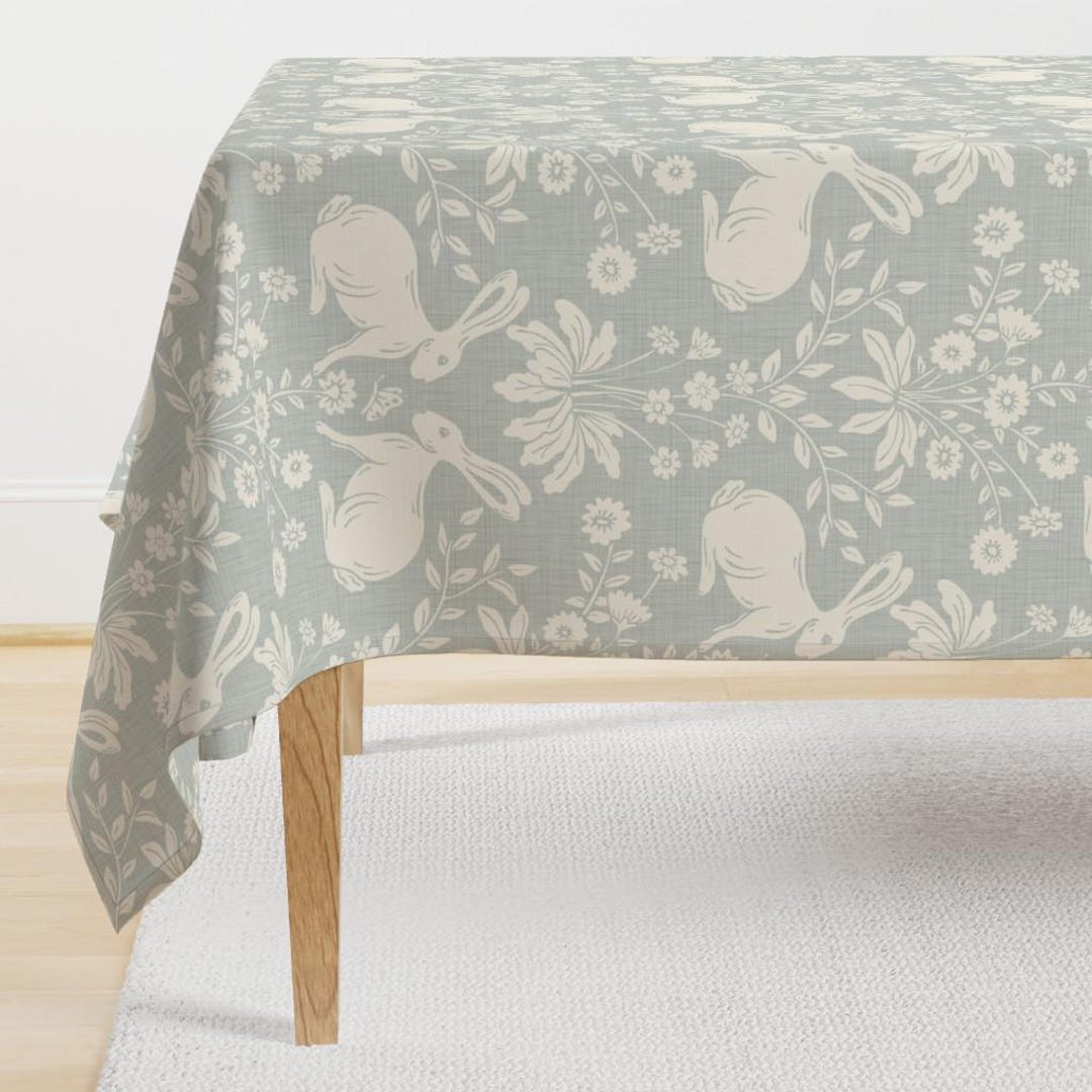 Traditional Tablecloth - Bunny Botanical Large by Fernlesliestudio ...