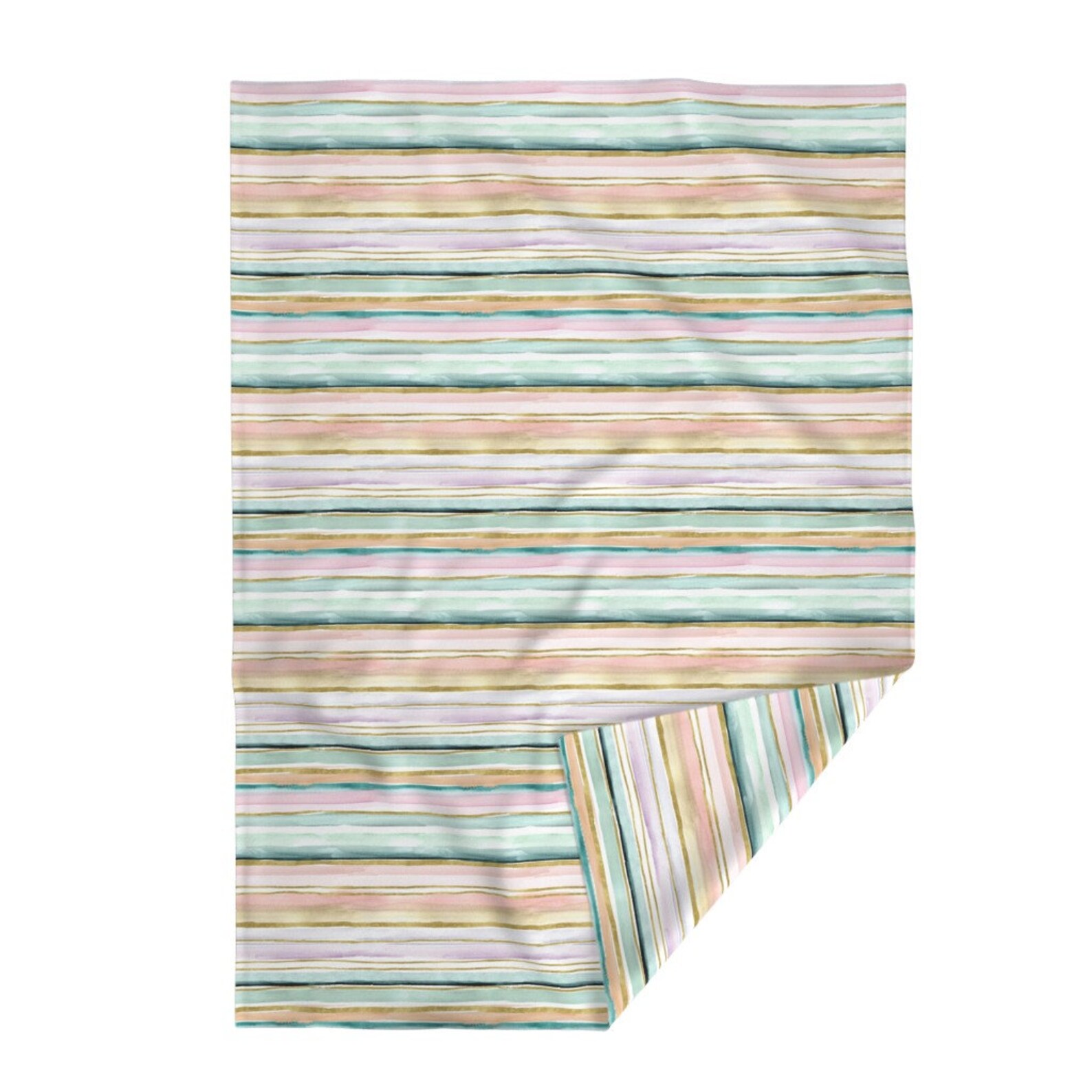Watercolor Throw Blanket Daydream Pastel Stripe by - Etsy