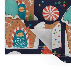 Christmas Placemats set of 2 Gingerbread Candy Land by - Etsy