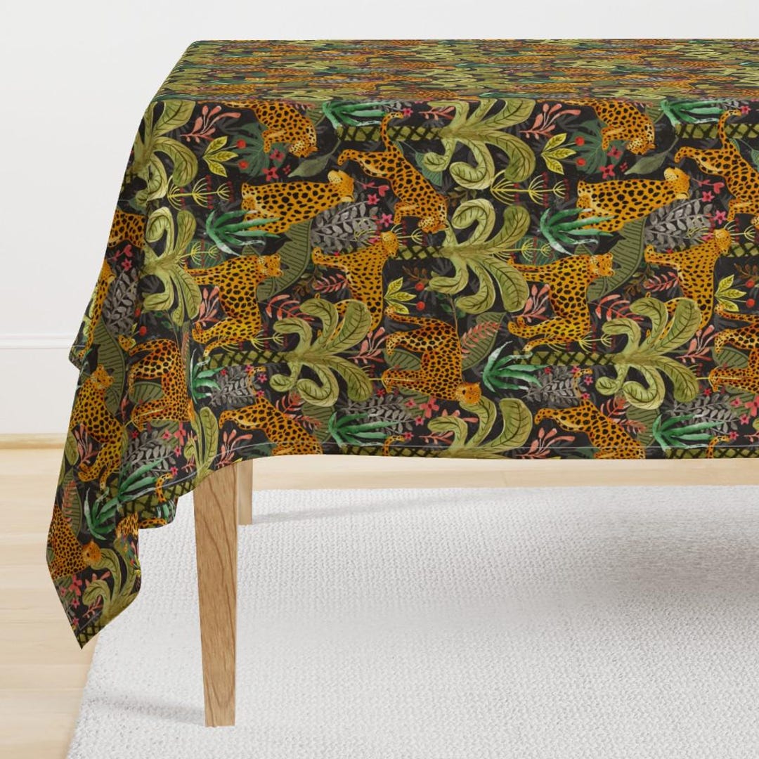 Leopard Watercolor Tablecloth Leopard Animalier by Bridgettstahlman ...