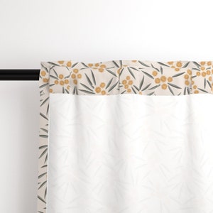 Australian Flora Curtain Panel Australian Wattle Sprigs by - Etsy