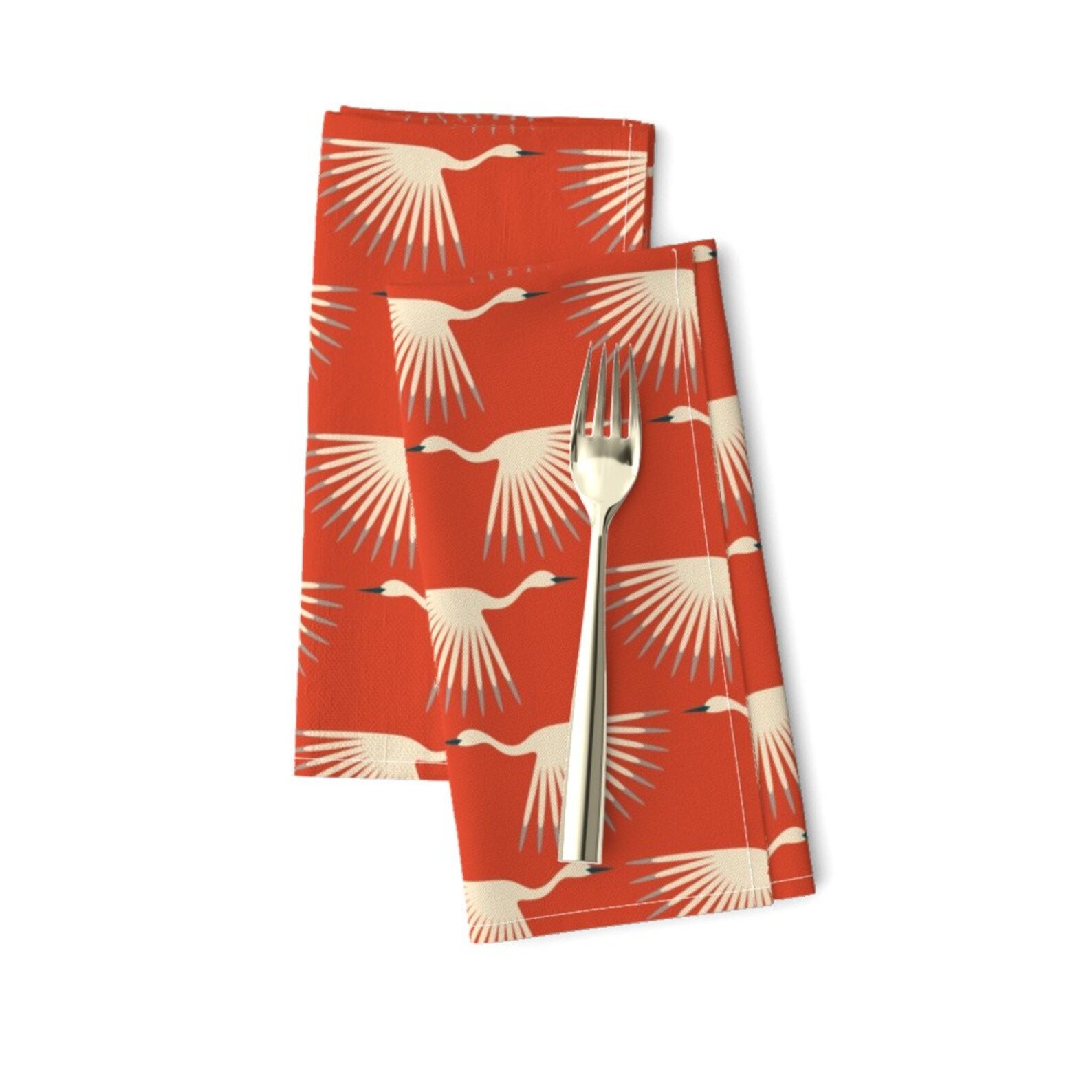 1920s Art Deco Dinner Napkins set of 2 Art Deco Cranes | Etsy