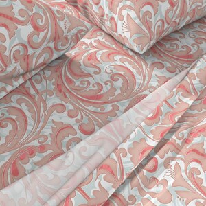Romantic Pink Sheets Rococo Rose by Spellstone Arts and Crafts Large ...