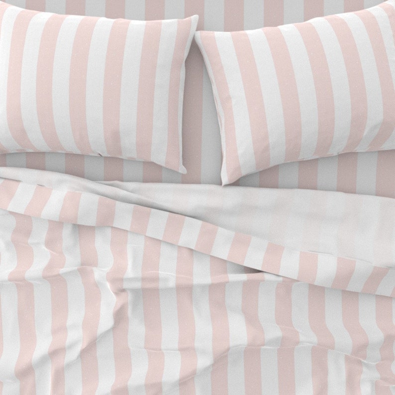 Striped Sheets Blush Stripes by Vivsfabulousmess Nursery - Etsy