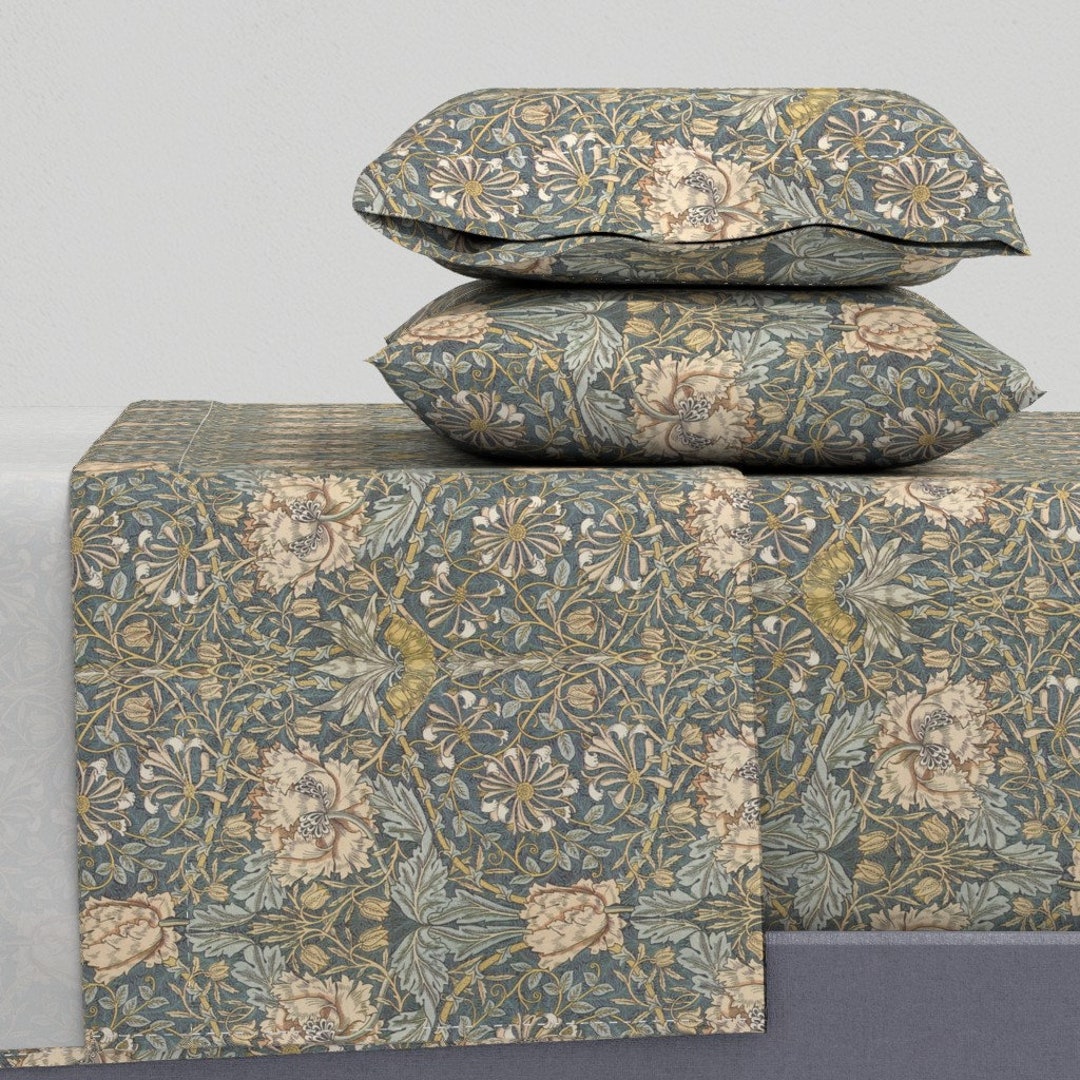 Arts and Crafts Sheets Morris Neutral by Peacoquettedesigns - Etsy