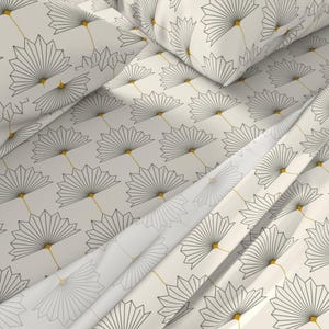 Art Deco Palms Sheets - Deco Palm Leaves by Emelizzas - 1920s Tropical ...