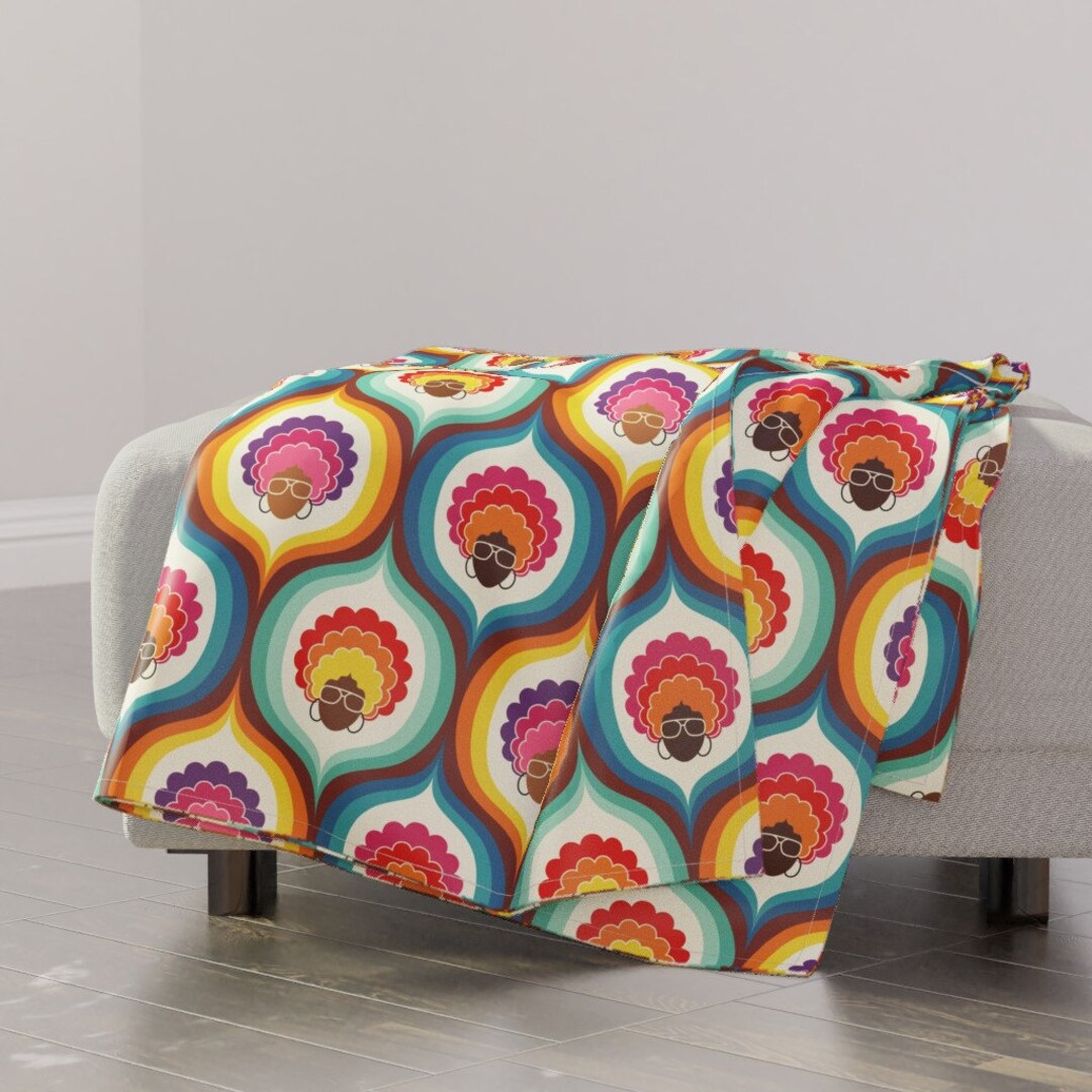 Disco Ladies Throw Blanket Disco Ladies Large Scale by Movezerb Vinyl ...