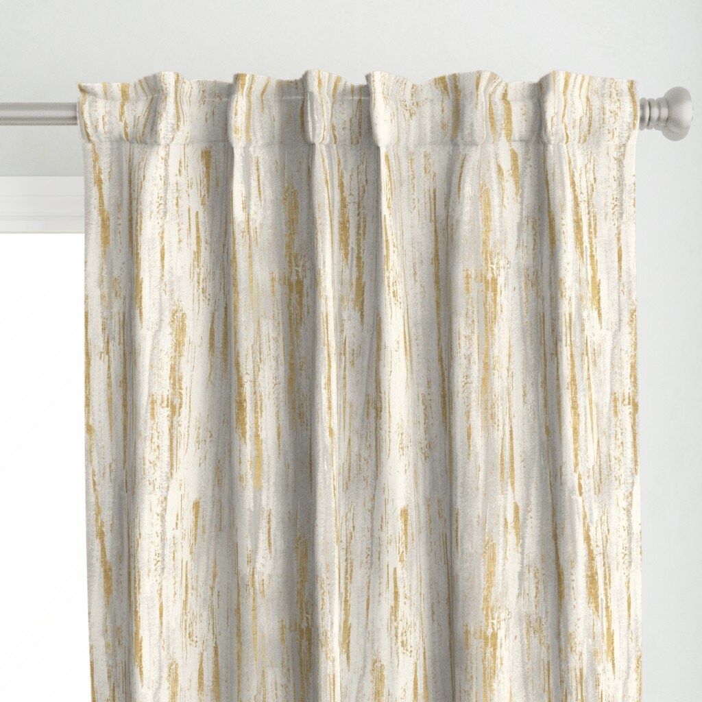 Woodgrain Curtain Panel Painted Texture Birch by - Etsy