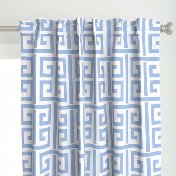 Greek Key Curtain - Etsy
